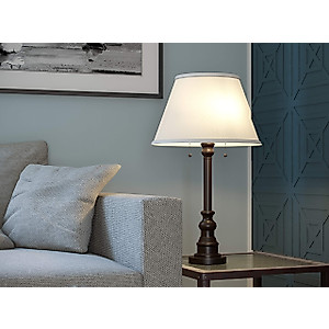 Kenroy Home 30437BRZ Spyglass Table Lamp with Bronze Finish, Classic Style, 30.5" Height, 17" Width, 17" Depth