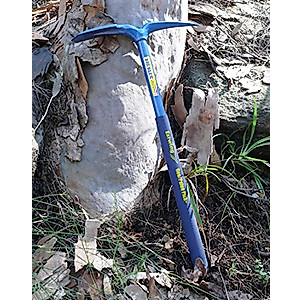ESTWING Geo/Paleo Rock Pick - 25" Geologist Tool with All Steel Construction & Vinyl Cushion Grip - GP100, Blue