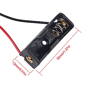 AEDIKO 20pcs A23 Battery Holder 23A Battery Holder with Wire 12V Battery Holder Spring Clip Case Black Plastic Housing