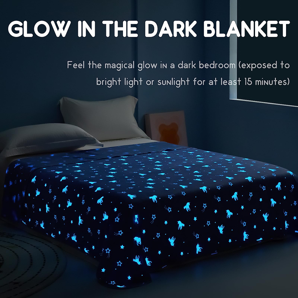 Elegear Kids Cooling Blanket for Hot Sleeper, Glow in The Dark Blanket As Gifts for Girls Boys, Q-Max>0.5 Arc-Chill 3.0 Cool Fabric Keep Body Cool, Soft Summer Cold Blanket for Sleeping 51" x 67"