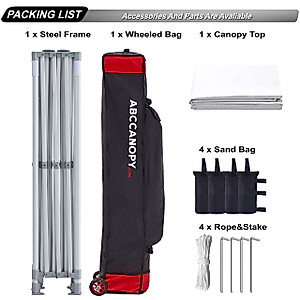 ABCCANOPY Commercial Pop Up Canopy Tent 10x15 Premium-Series, White