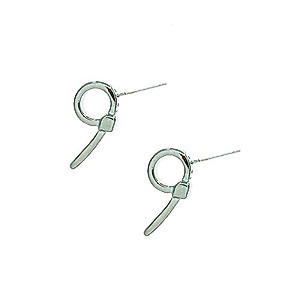 Ear Studs for AirPods S925 Silver Ear Hooks Earring Bluetooth Earphone Holder Anti-Lost Strap Suitable for Airpods 1 & 2 & pro (Only for Apple) (Silver)