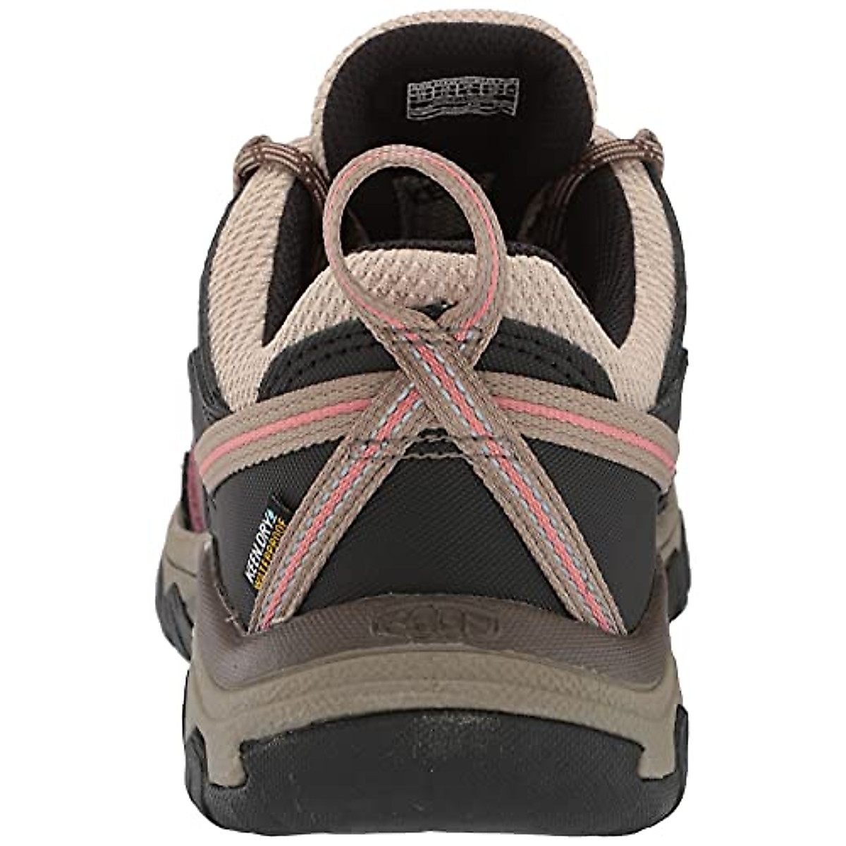 KEEN Women's Ridge Flex Low Height Waterproof Hiking Boots, Rhubarb/Brindle, 5