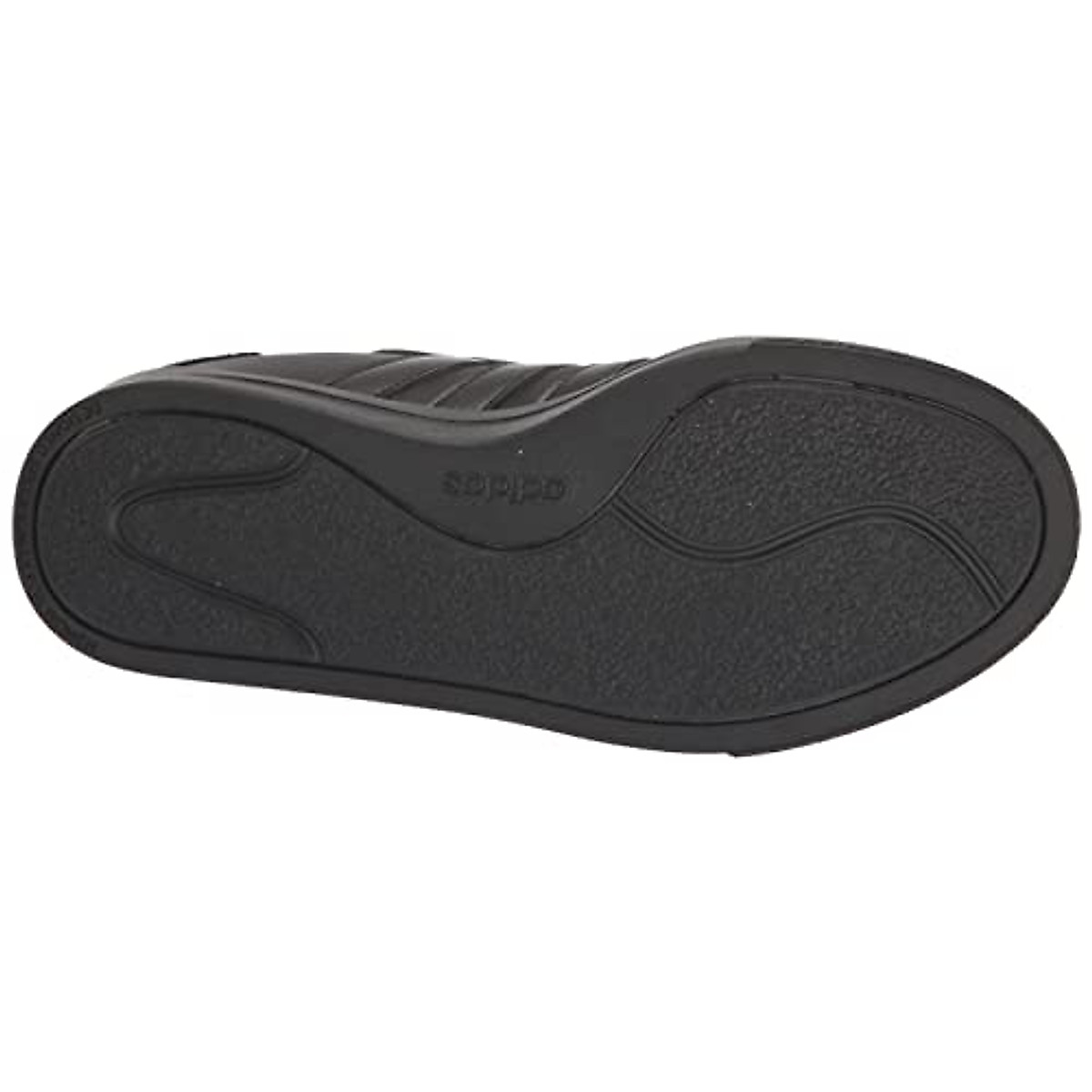 adidas Women's Court Platform Skate Shoe, Black/Black/White, 8.5