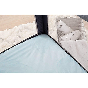 TL Care Heavenly Soft Chenille Fitted Pack N Play Playard Sheet 27" x 39", Warm and Cozy Chenille Pack and Play Sheet, Blue, for Boys and Girls, Fits Most Mini Crib Mattresses