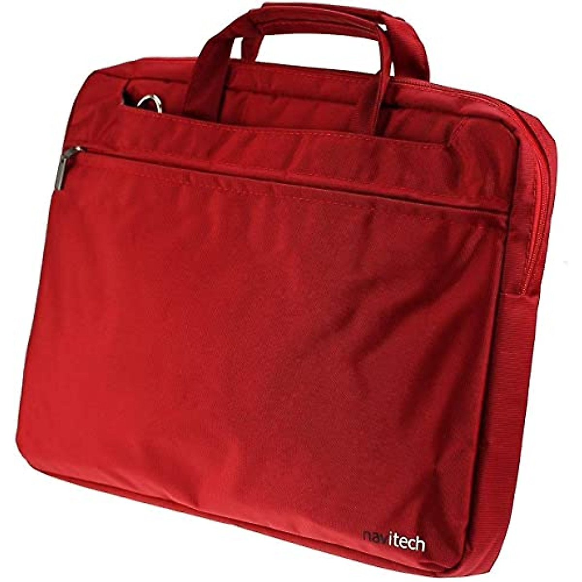 Navitech Red Sleek Water Resistant Travel Bag - Compatible with BSL 9" Dual Screen Portable Car DVD Player