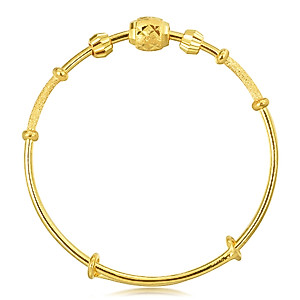 CHOW SANG SANG 999.9 24K Gold Price-by-Weight 5.31g Gold Adjustable Bangle for Tiny Size Gift 64731K