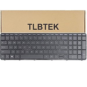 TLBTEK Replacement Keyboard with Frame Compatible with HP Pavilion 15-f 15-g 15-r 15-e 15-f387wm 15-d035dx 15-f233wm 15-f272wm 15-f010wm 15-n290nr 15-e 15-f222wm 15-f271wm US Layout