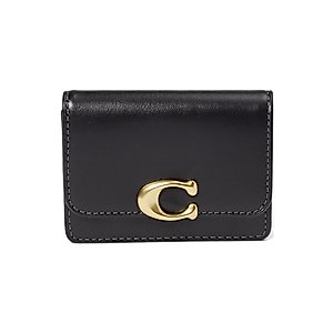 Coach Women's Bandit Card Case Wallet, Black, One Size