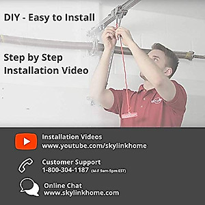 SKYLINK ATR-1722C 3/4 HPF Garage Door Opener with Extremely Quiet DC Motor, White