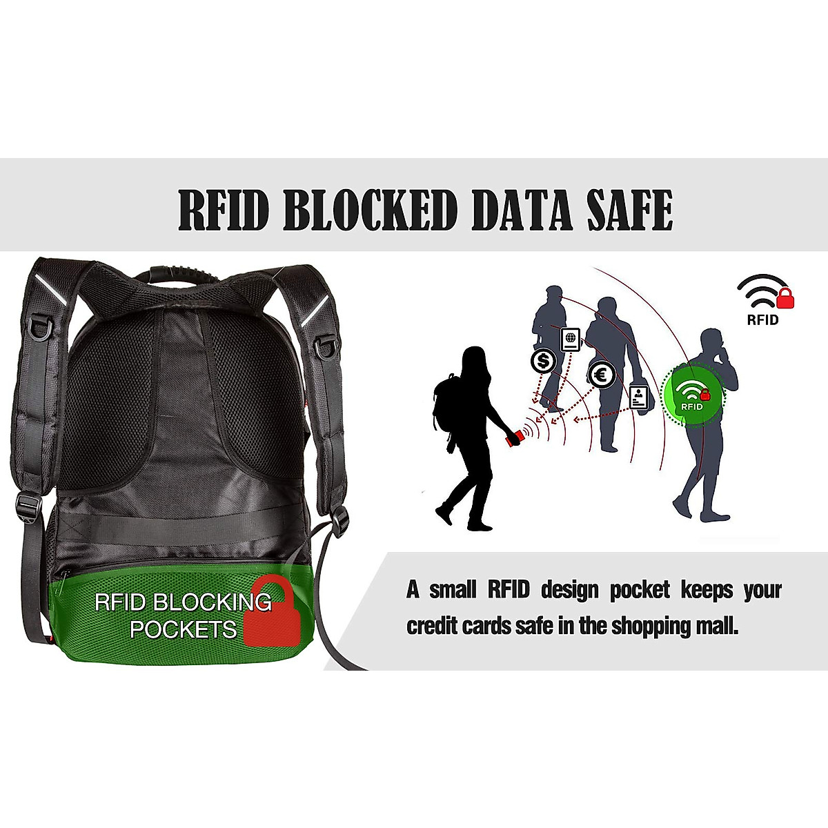 Five Star Travel Laptop Backpack, TSA Friendly Approved 17 Inch Large Business Travel Computer Backpack with USB charging cable & Headphone Hole, RFID protection