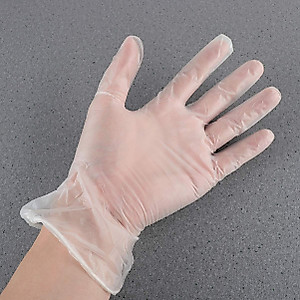 Lurrose 1 Box Rubber Gloves Transparent Handwear Mitten Tattoo Gloves for Home Nail Beauty Food Kitchen Cooking Cleaning