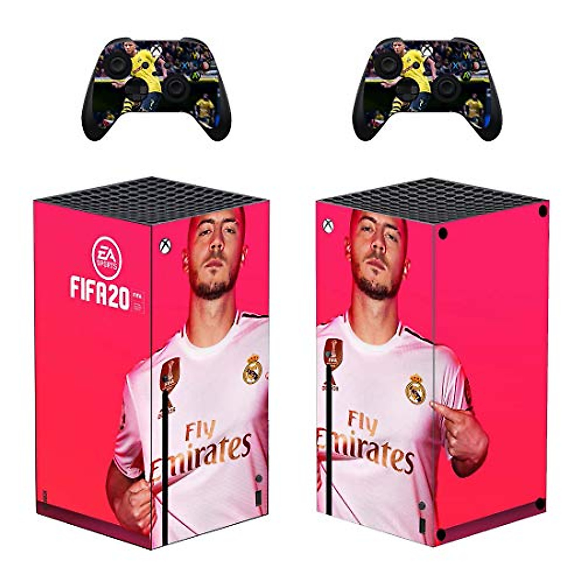 FELIPE SEIJI KUBA Xbox Series X Skin Set Vinyl Decal Skin Stickers Protective for Xbox Series X Console Kinect 2 Controllers - Football Game