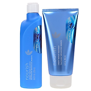 Eufora Nourish Urgent Repair Shampoo 8.45 oz & Urgent Repair Treatment 6 oz With Beautify Comb