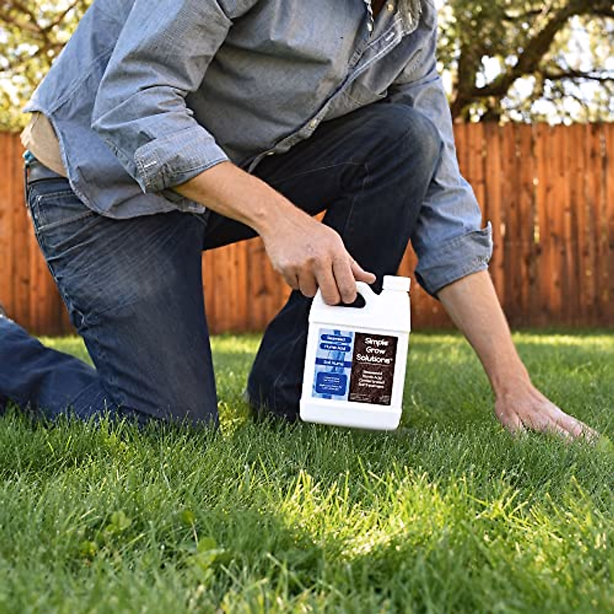 Organic Super Seaweed Humic Acid Blend- Liquid Sea Kelp for Grass and Plants - Soil Hume - Simple Grow Solutions- Natural Lawn & Garden Concentrated Treatment- Use with Fertilizer Program (32 Ounce)