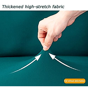 DuANgu Stretch Sofa Cover L Shape Sofa Slipcovers Washable Couch Covers Stylish Universal Furniture Protector for Kids -Blue-4 Seater+4 Seater