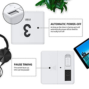 Cube Timer,Pretmess Gravity Flip Kitchen Timer for Time Management and Countdown Settings 1-3-5-10 Minutes