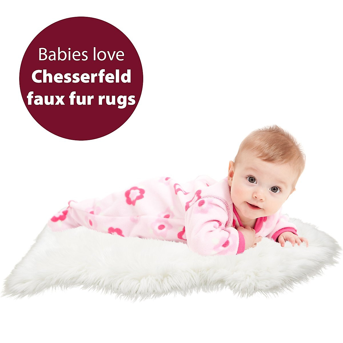 Chesserfeld Luxury Faux Fur Sheepskin Area Rug for Bedroom, Black, 4 x 6 with Thick Pile