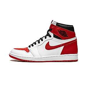 Nike Jordan Mens Air 1 Retro High OG 555088 161 Heritage - Size 14 White/University Red-black