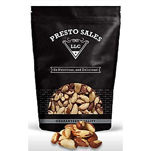 Brazil nuts, "Crispy n' Fresh" Raw Shelled Whole FANCY Grade, Brazil Origin, KETO, Vegan, Non-GMO And Natural, Superior, Packed in a 5 lbs. (80 oz.) Resealable pouch bag by Presto Sales LLC