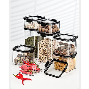 XBWEI 4pcs Kitchen Containers Seasoning Box Organizer Storage Jars for Cereals Jar for Bulk Jars with Lid