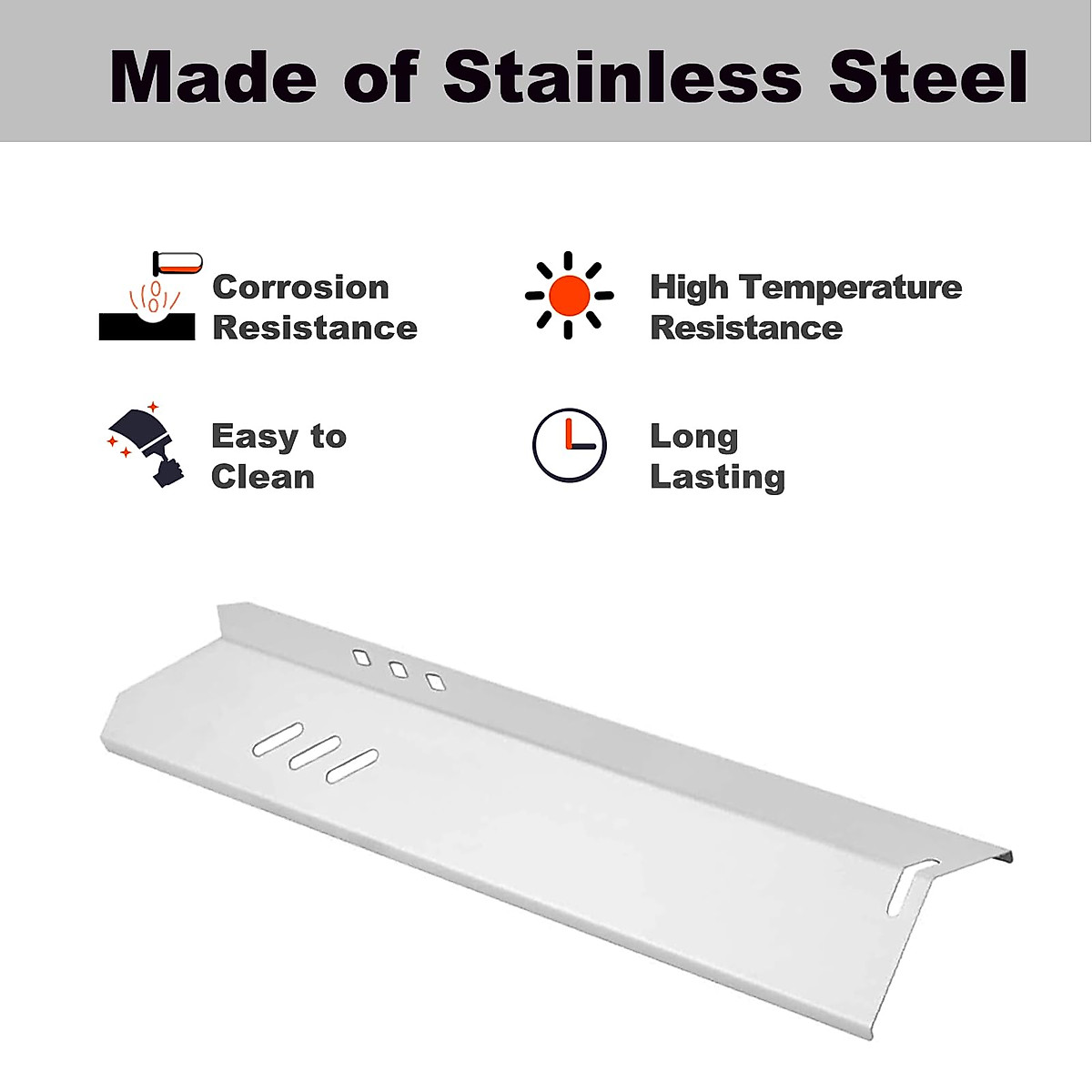 B0212-040 55-24-198 Heat Shield Plates Replacement Parts for Blue Rhino Parts GBC1932L Heat Tent RevoAce Grill Parts GBC1793W GBC1705WV GBC1706W Heat Plates Burner Cover Grill Accessories 3 pcs