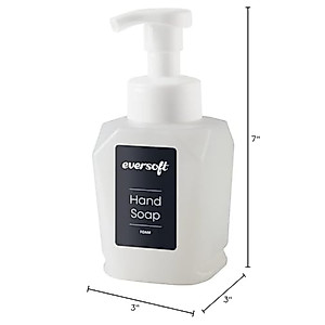 EZbrnd Eversoft Foaming Countertop Hand Soap Bottle Dispenser, 385 ml (13 oz), Refill Cartridges Sold Separately