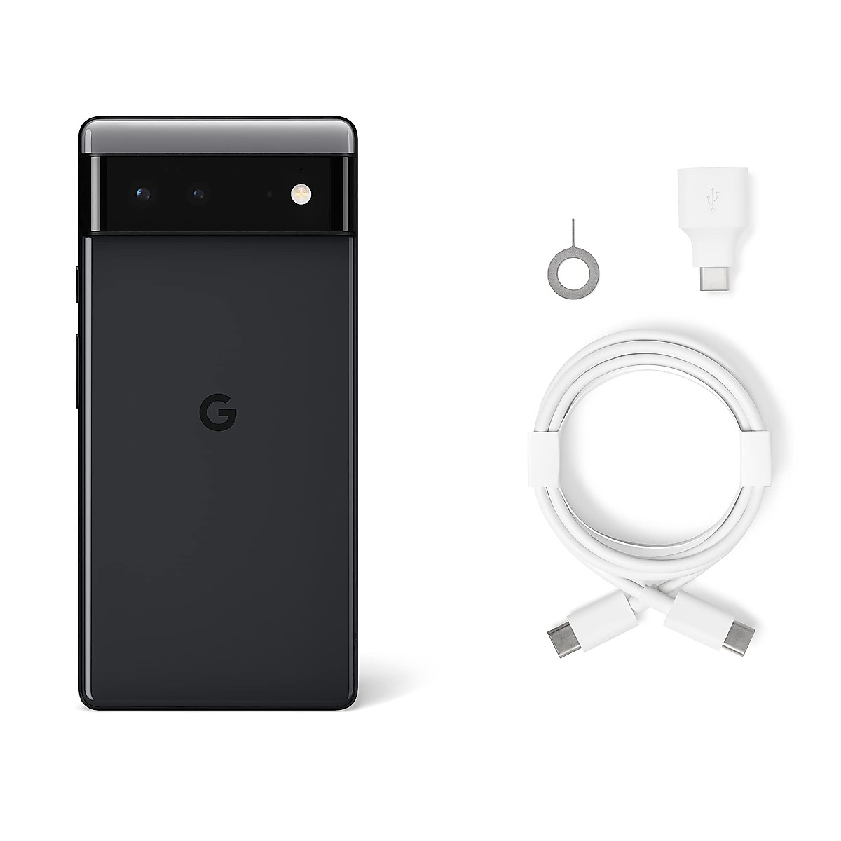 Google Pixel 6 5G 128GB 12GB RAM Factory Unlocked (GSM Only | No CDMA - not Compatible with Verizon/Sprint) International Version - Stormy Black