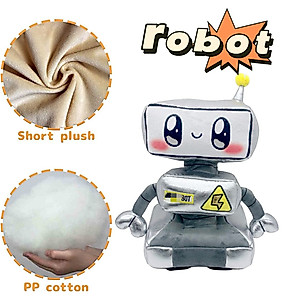 YAUYUOO 15.7inch，Robot Plush Foxy and Boxy Plush Toy, Plush Toy Box (Black)!