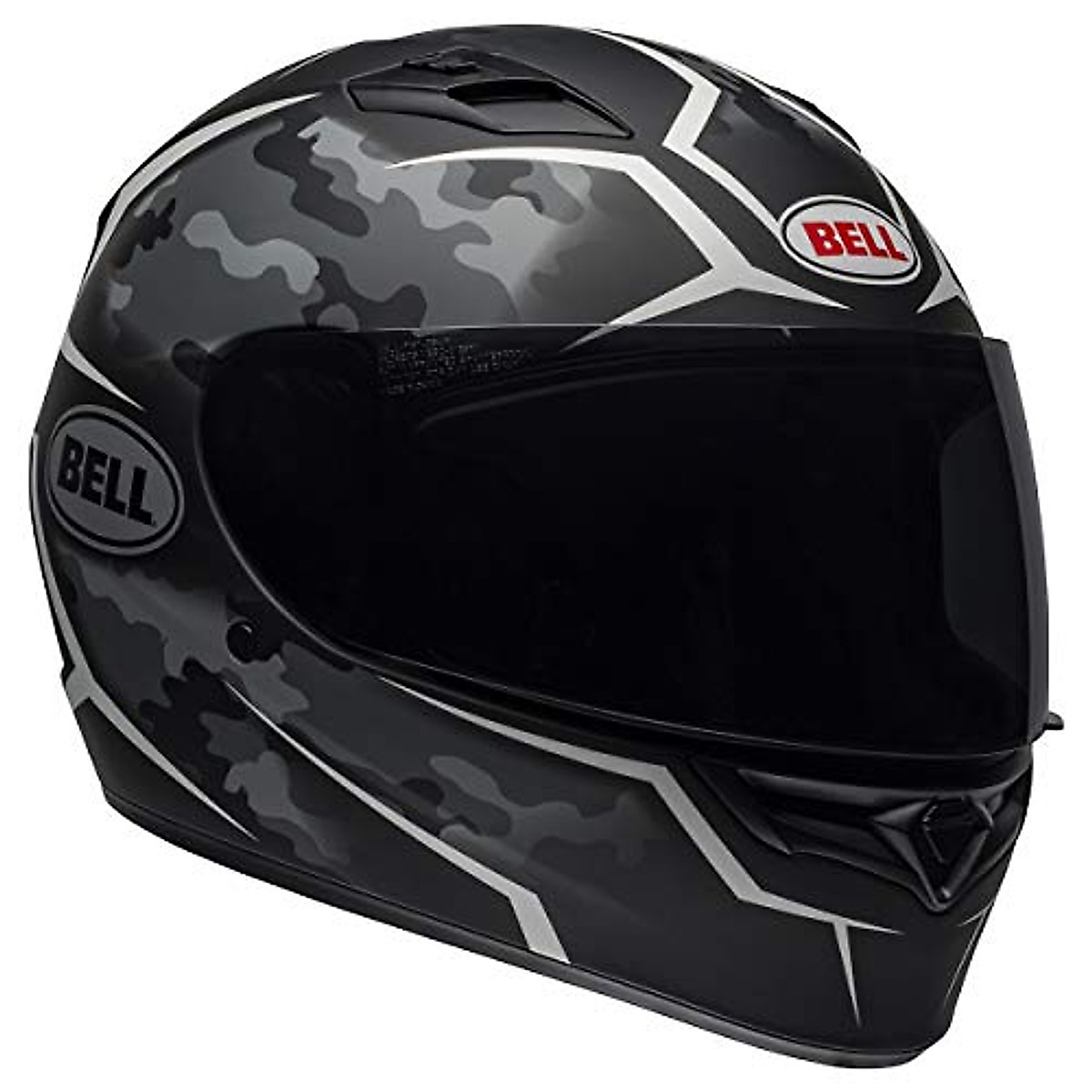 Bell Qualifier Full-Face Motorcycle Helmet (Stealth Camo Matte Black / White - Small)