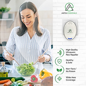 Aspen Essentials Ultrasonic Pest Repeller Indoor Pack of 4 Pest Repeller Plug in Mice Repellent for House | Bug Repellent for Indoor Pest Control for Office, Warehouse and Hotel