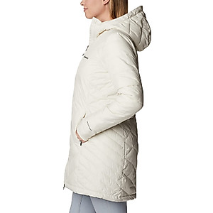 Columbia Women's Heavenly Long Hooded Jacket, Chalk, 3X