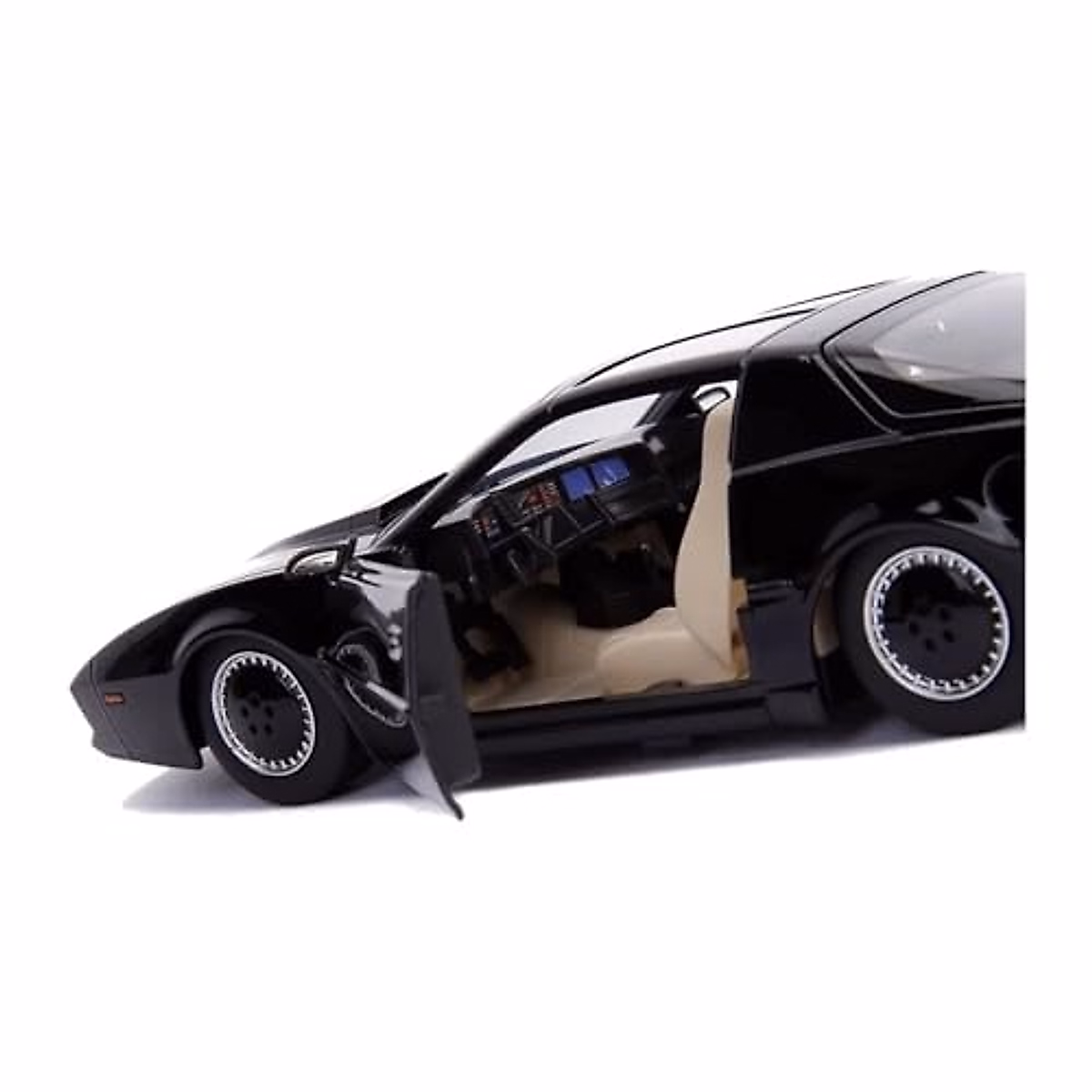 Jada Toys Knight Rider K.I.T.T. 1982 Pontiac Firebird DIE-CAST Car with Light Up Feature, 1: 24 Scale Vehicle, Black