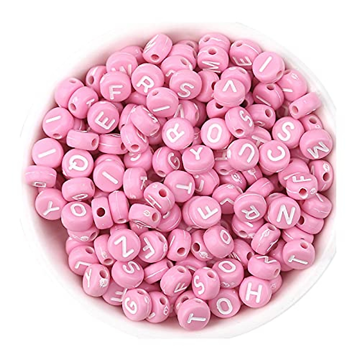 Acrylic Letter Beads Kit for Jewelry Making,Acrylic Round Letter Beads for Bracelets and Jewelry Making in Multiple Color Available (C)