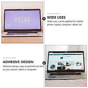 SOLUSTRE 6Pcs Lens Cover Adhesive Webcam Cover Laptop Camera Cover Camera Cover for Camera Cover Camera for Computer Camera Front Slider abs Sticker