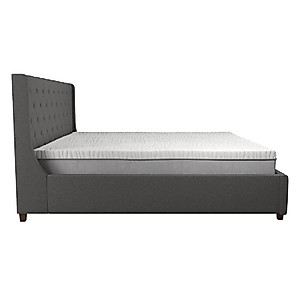COSMOLiving by COSMOPOLITAN Mercer Upholstered Bed - King - Grey Linen