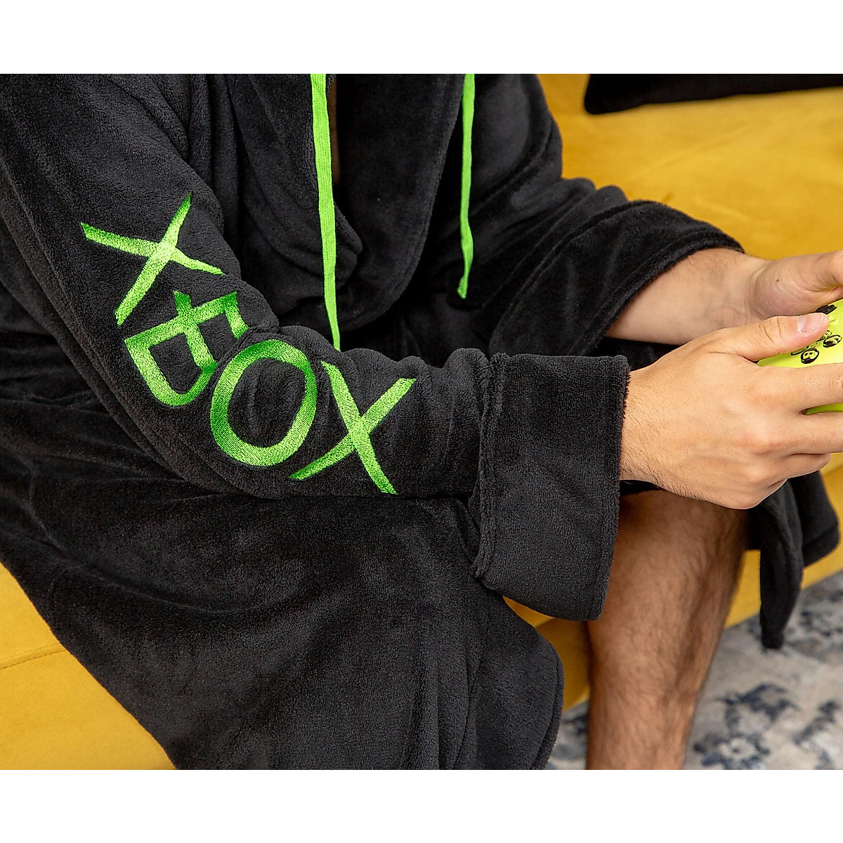 Xbox Gamer Unisex Hooded Fleece Robe for Adults | One Size Fits Most
