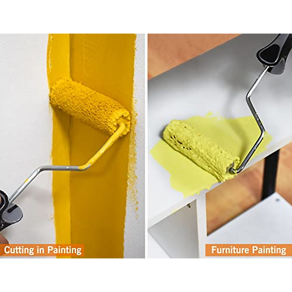 ROLLINGDOG 20PC 18 Inch Paint Roller Kit - 18 Inch Paint Roller Frame,2 to 3.2 Ft Extension Pole,Paint Bucket with Liners,18 Inch Microfiber Paint Roller Sleeves(Pack of 2),4 Inch Roller Covers