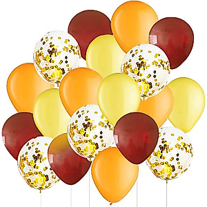 Fall Birthday Party Decorations/Burgundy Gold Orange Thanksgiving Birthday HAPPY BIRTHDAY Balloons Pumpkin Orange Birthday Party Decorations Autumn Fall Party Decorations