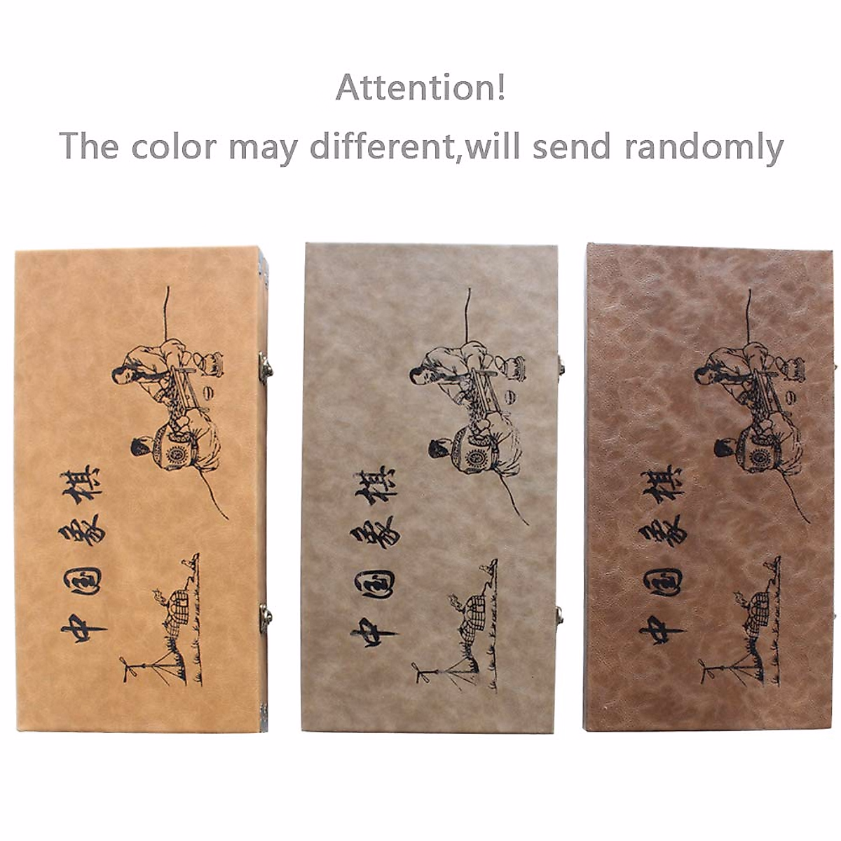 Luoyer 15 inch Chinese Chess Set with PU Leather Foldable Board Xiangqi Portable Chinese Chess Game Set Strategy Xiang Qi Board Games for 2 Players for Teens Adults Family