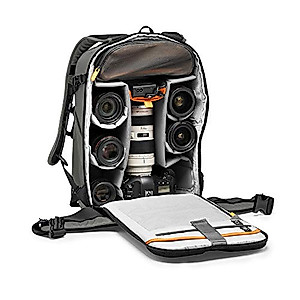 Lowepro Flipside BP 400 AW III Mirrorless and DSLR Camera Backpack - Dark Grey - with Rear Access - with Side Access - with Adjustable Dividers - for Mirrorless Like Sony α7 - LP37353-PWW
