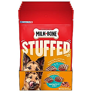 Milk-Bone Stuffed Dog Biscuits with Real Bacon & Beef, 10 Ounce (Pack of 5)