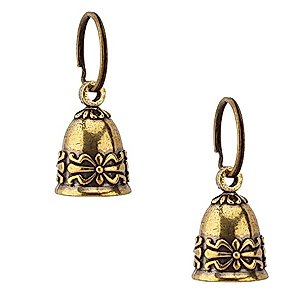 kcrygogo Copper Collar Bell for Small Pet, 0.7 inch Bell for Cats and Small Dogs,Noise Maker Anti-Theft Bell with Silver Pet Anti-Lost ID Pendant Tags (2Set)
