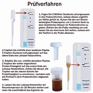 2Pcs Lactose Intolerance Test Strips at Home for Adult and Kid Lactase Activity Test Food Sensitivity Test