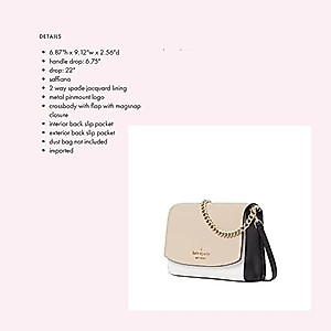 Kate Spade New York Carson Leather Convertible Crossbody Shoulder Bag Handbag, Warm Beige Multi