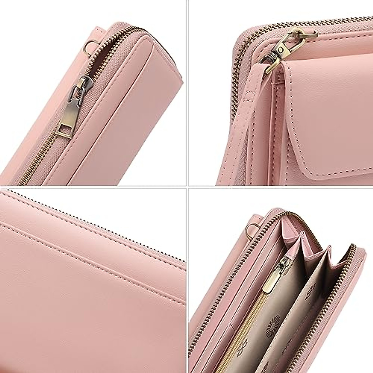 GOIACII Phone Card Wallet RFID Blocking Ladies Purse Crossbody Bags for Women