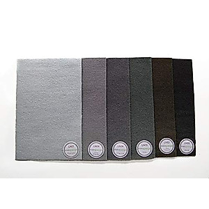 Sue Spargo 1/64 Cuts of Merino Wool Fabric, Pack of Six Colors - Greys