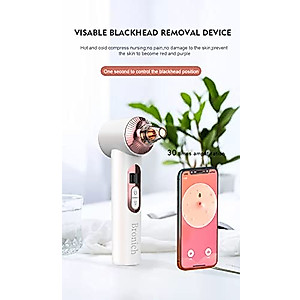 Bronich FDA Certified-Newest Blackhead Remover Pore Vacuum with 30X HD Camera,Deep Pore Cleaner and Blackhead Extractor with 5 Adjustable Suction Levels,USB Rechargeable for Women-Men Skin Care