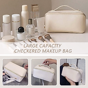 Ovenot Travel Cosmetic Bag - Multifunctional Makeup Bag for Easy Access, Waterproof, Large-capacity, with Handle and Divider