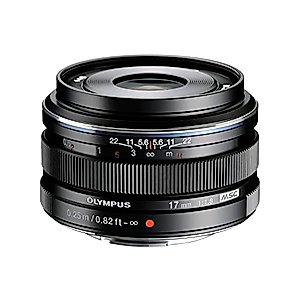 OM SYSTEM OLYMPUS M.Zuiko Digital 17mm F1.8 Black For Micro Four Thirds System Camera, Compact Design, Beautiful Bokeh, Bright